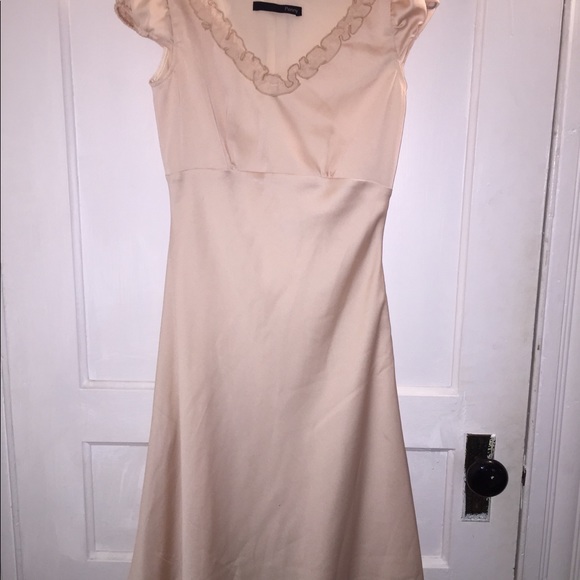 penny | Dresses | Vintage Dress With Ruffles Cream Color | Poshmark